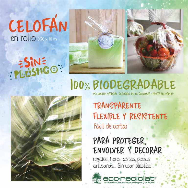CELOFÁN 100% BIODEGRADABLE en ROLLO - Eco·Reciclat